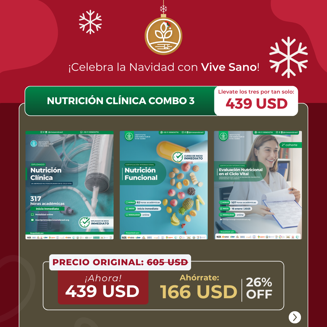 🌟 Combo 3 Nutrición Clínica - Instituto Universitario Vive Sano
